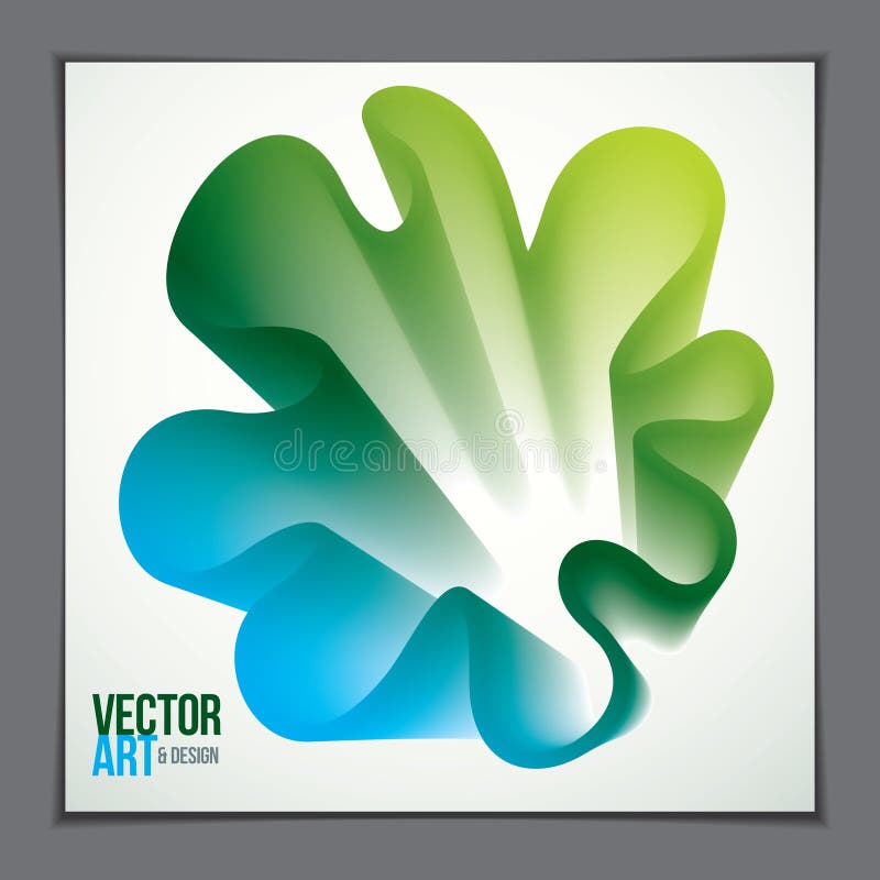 Of Modern Abstract Shape, 3d Flower Shape Gradient. 3d Fl Stock ...