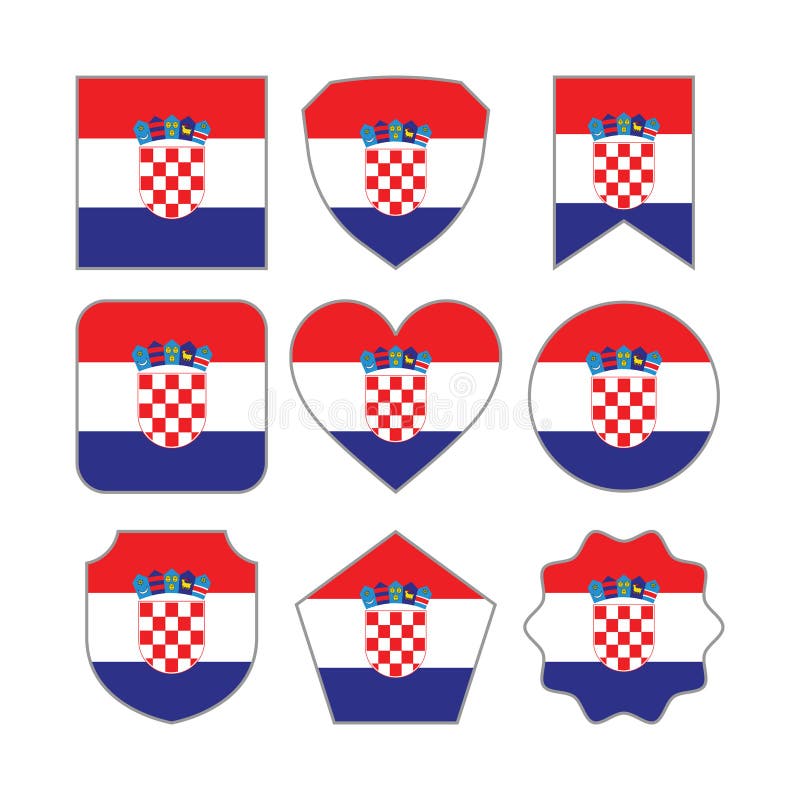 Modern Abstract Shapes of Croatia Flag Vector Design Template Stock ...