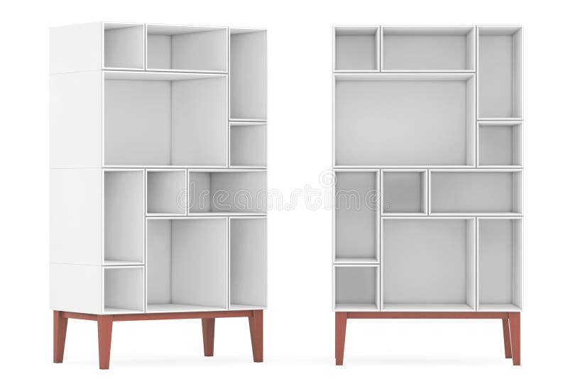 Modern Abstract Shelves. 3d Rendering Stock Illustration - Illustration ...