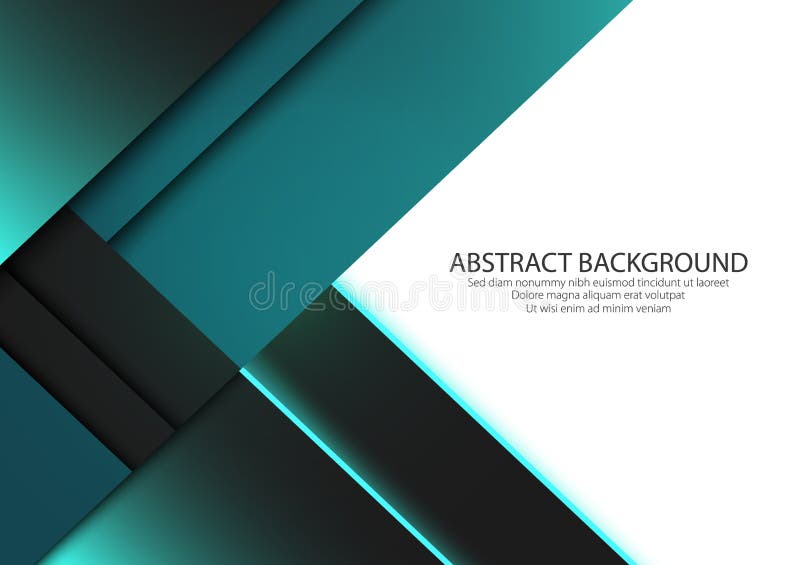 Modern Abstract Side Line Cyan Color Shape. Design Graphic Vector Stock ...