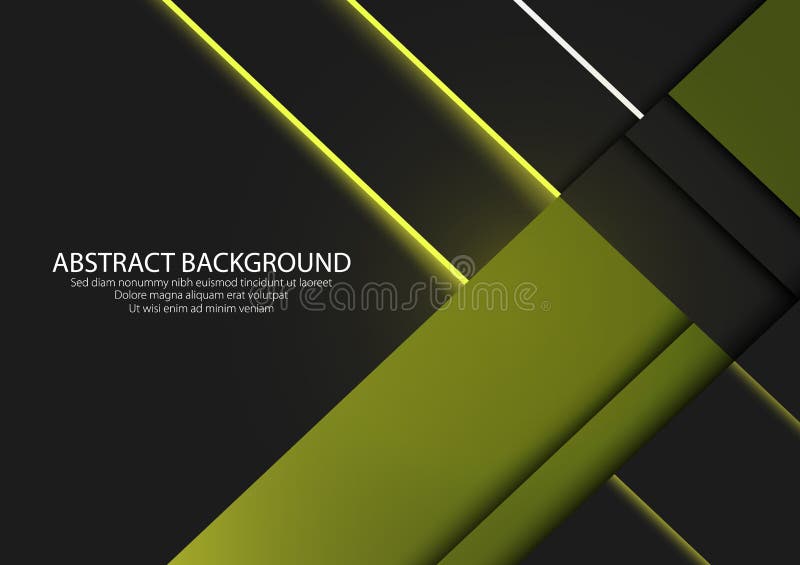 Modern Abstract Side Line Yellow Color Shape. Design Graphic Vector ...