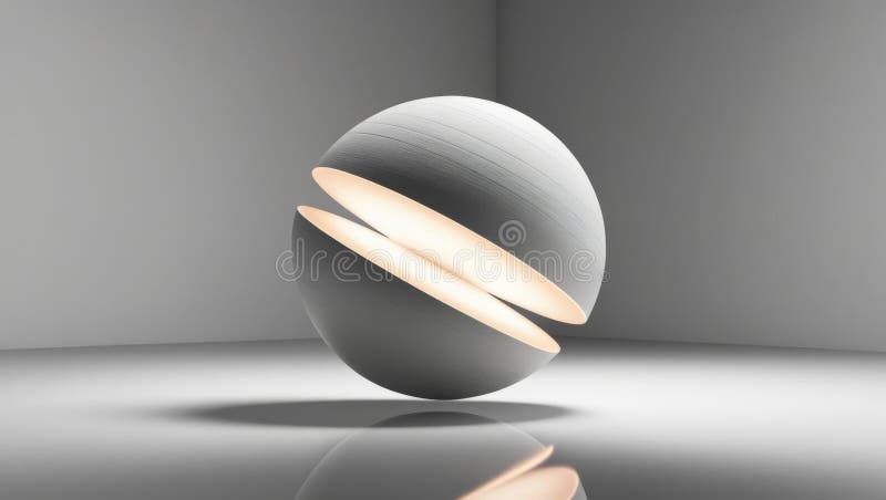 Modern Abstract Sphere with Light and Shadow Effects Stock Illustration ...