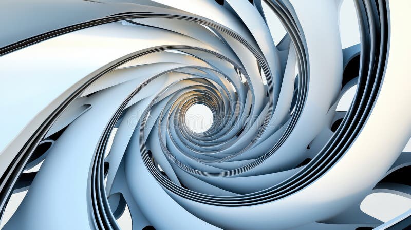 Modern Abstract Spiral Design Creating Visual Depth with Curved Lines ...