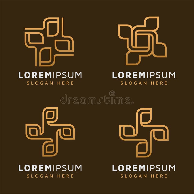 Modern Abstract Square Leaf Logo Design Stock Vector - Illustration of ...
