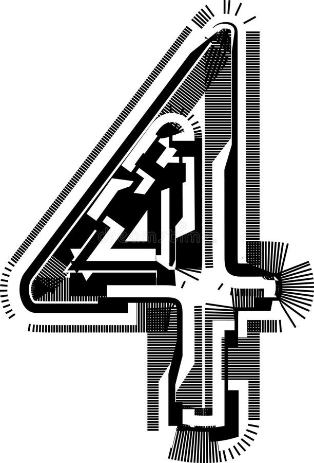 Modern Abstract Striped Design with Lines Number 4 Stock Vector ...