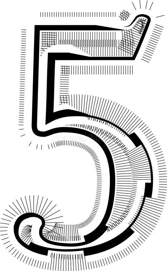 Modern Abstract Striped Design with Lines Number 5 Stock Vector ...