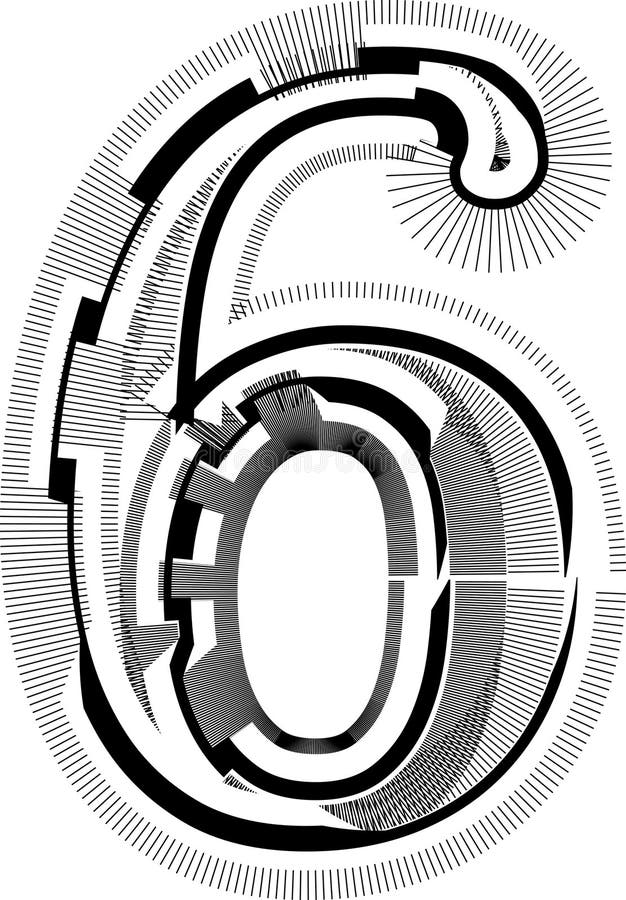 Modern Abstract Striped Design with Lines Number 6 Stock Vector ...