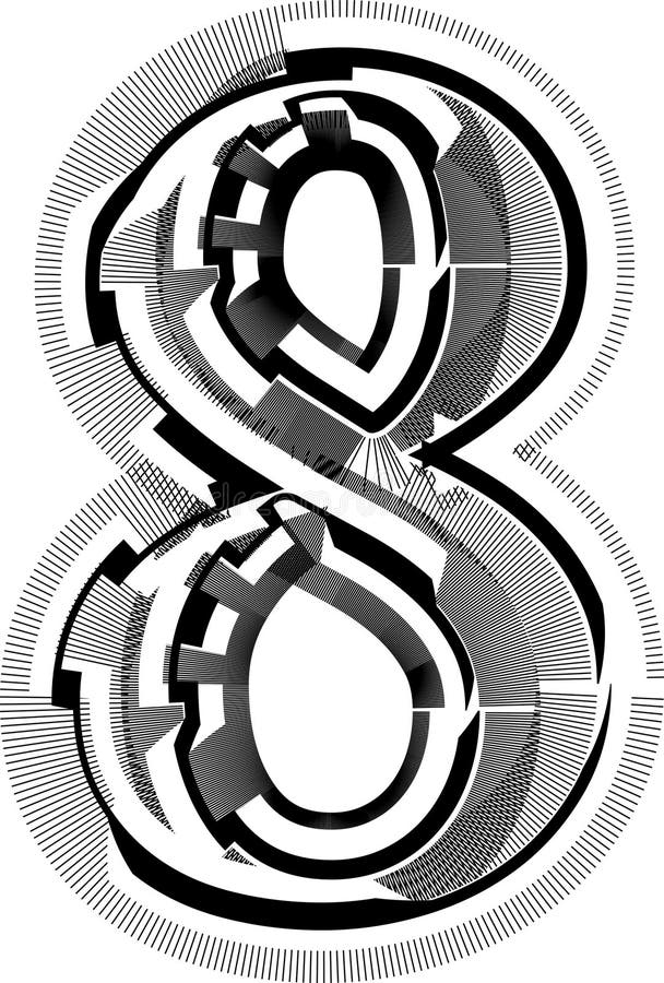 Modern Abstract Striped Design with Lines Number 8 Stock Vector ...