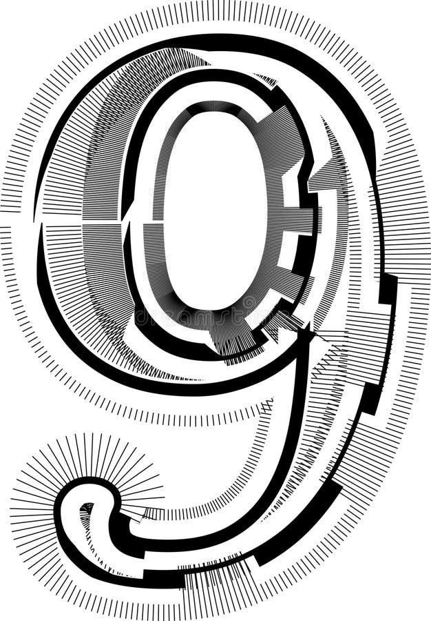 Modern Abstract Striped Design with Lines Number 9 Stock Vector ...