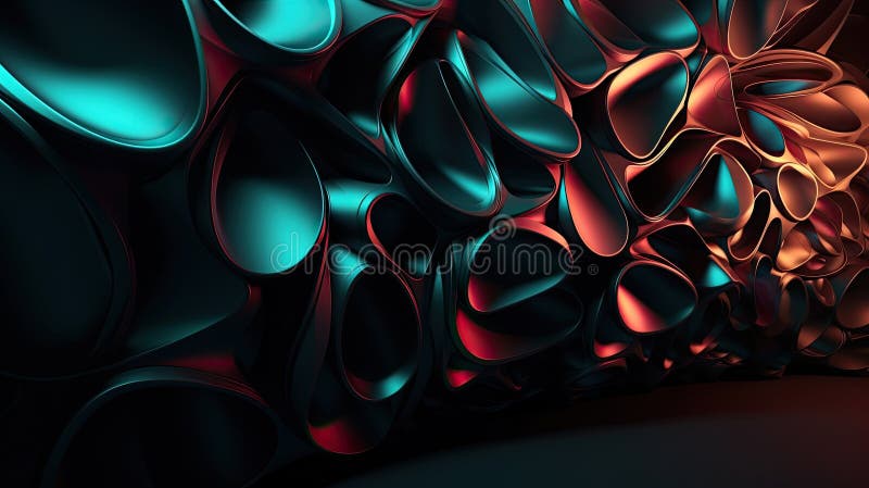 Modern and Abstract, Stunning Bg, Neon Lights in Dark, Generative Ai ...