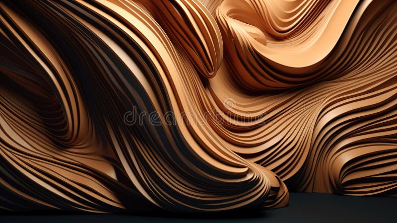 Abstract Bg, Orange and Beige Colors, Wavy Texture. Generative Ai Stock ...
