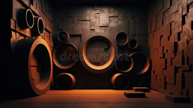 Modern, Abstract, 3d Background, Indoor, Rings, for Product ...