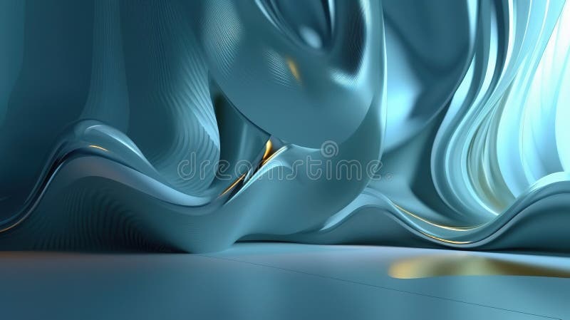 Abstract 3d Bg, Monochromatic Blue and Gold Wavy Texture, for Product ...