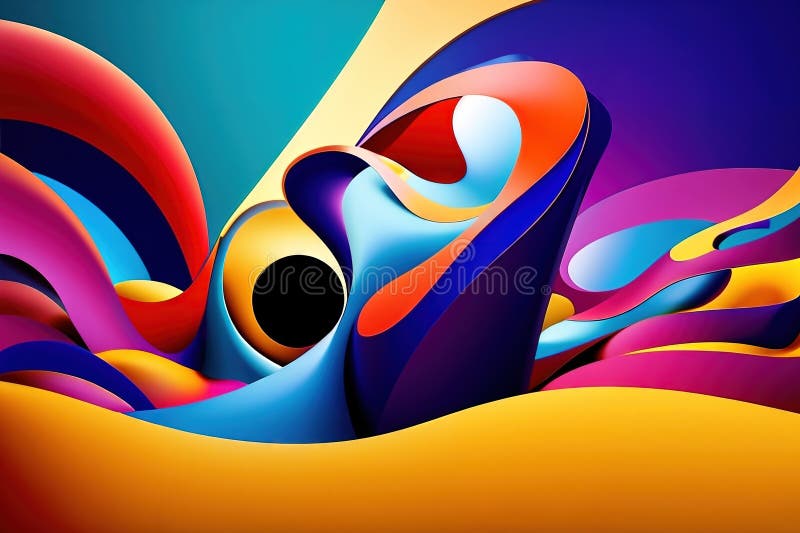 Modern Abstract Surrealist Background Stock Illustration - Illustration ...