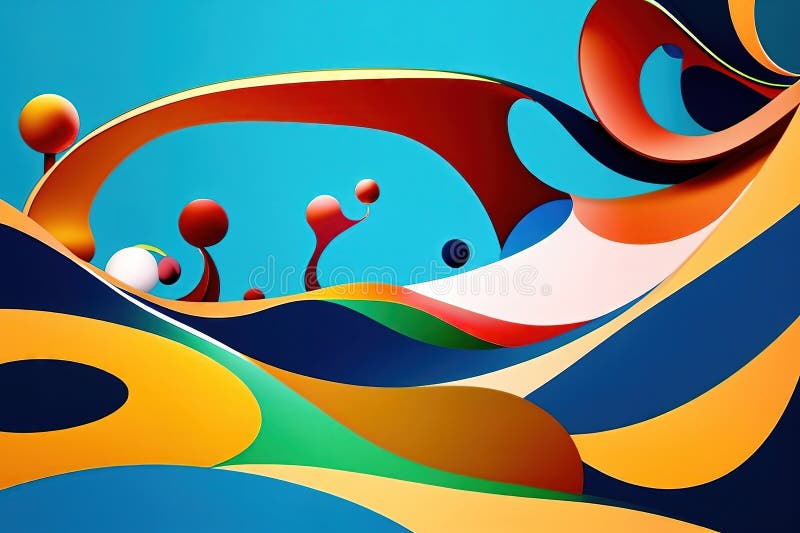 Modern Abstract Surrealist Background Stock Illustration - Illustration ...