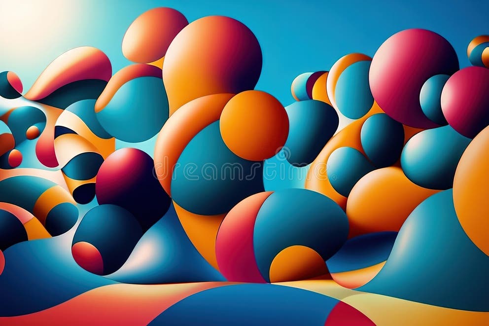 Modern Abstract Surrealist Background Stock Illustration - Illustration ...