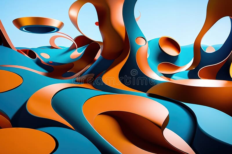 Modern Abstract Surrealist Background Stock Illustration - Illustration ...