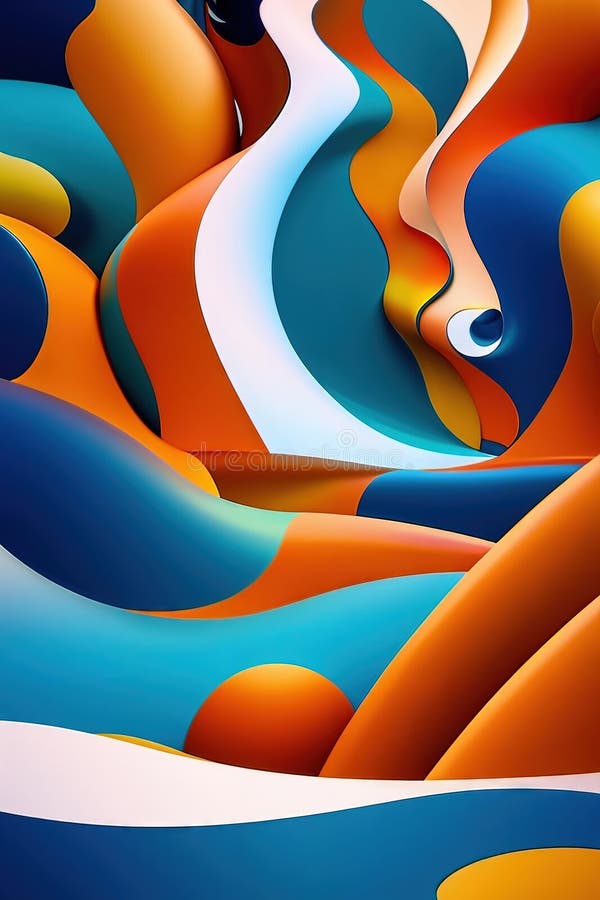 Modern Abstract Surrealist Background Stock Illustration - Illustration ...