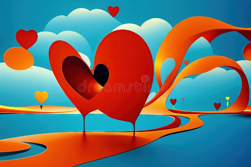 Modern Abstract Surrealist Background. Flexible Dynamic Lines, Bright ...