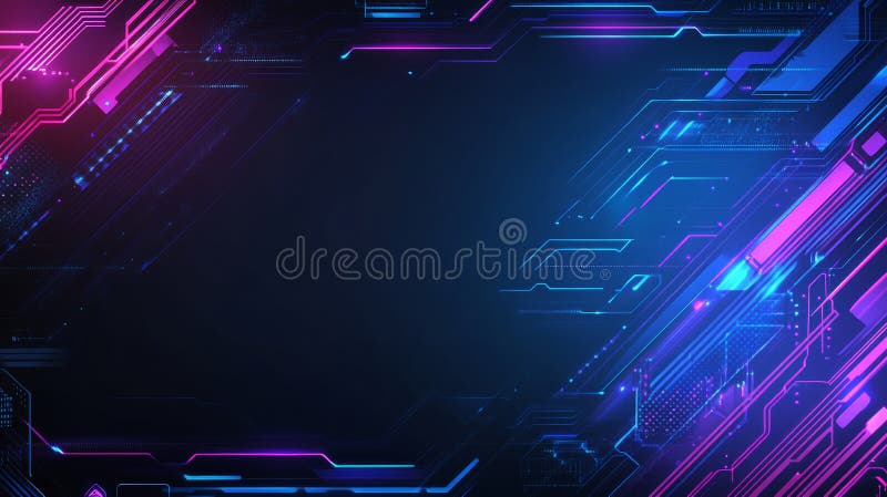A Modern Abstract Tech Backdrop Featuring Dark Neon Accents for ...