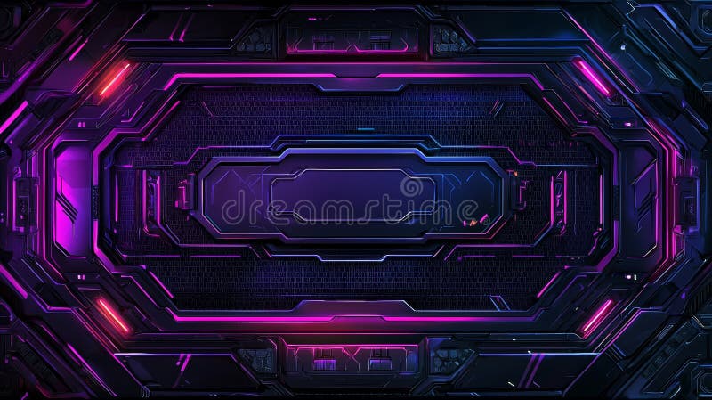 A Modern Abstract Tech Background Featuring Dark Neon Elements, Ideal ...