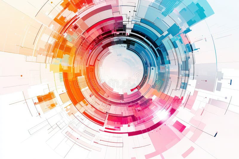 A Modern Abstract Tech Background Featuring Geometric Shapes and ...