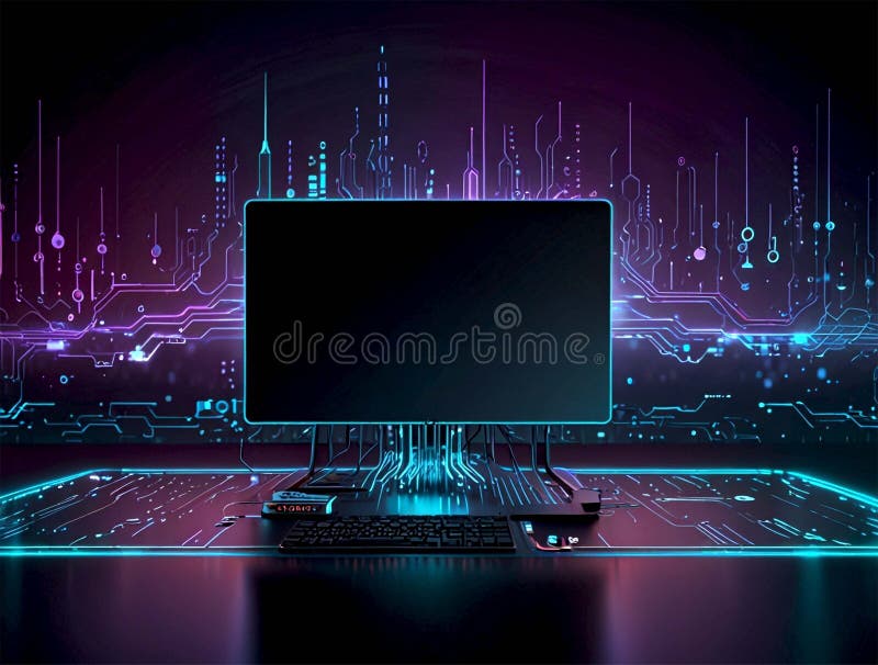 Modern Abstract Technology Background Stock Illustration - Illustration ...