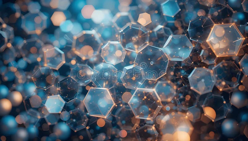 Modern Abstract Technology Background Featuring Dynamic Hexagons for ...