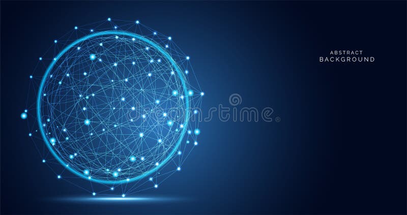 Modern Abstract Technology Concept Communication Circle Digital on Blue ... Modern Abstract Technology Concept Communication Circle Digital on Blue ...