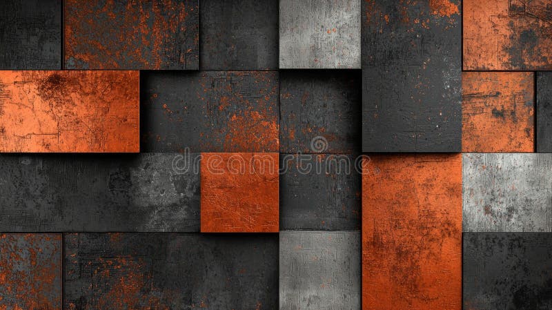 Modern Abstract Three-dimensional Rendering of a Wall Formed by ...