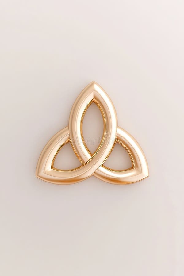 Modern Abstract Trinity Symbol Showcasing Unity and Divinity in Golden ...