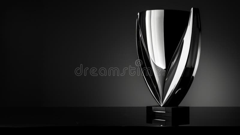 Modern Abstract Trophy on Black Background, Generative AI Stock ...