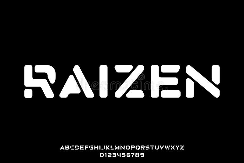 Modern Abstract Pixel or Dots Alphabet Display Font Vector Illustration ...