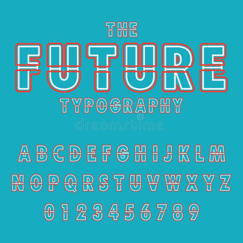 Modern Abstract Typographic Font And Alphabet Stock Vector ...
