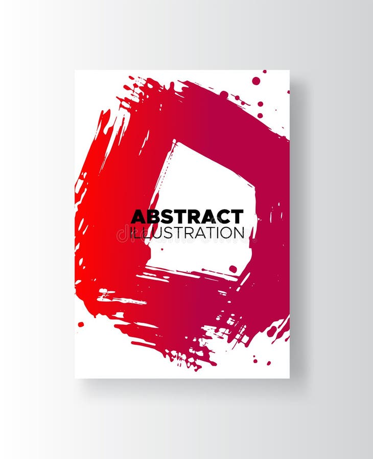 Modern Abstract Vector Banners. Ink Style Poster Shapes of Gradient ...