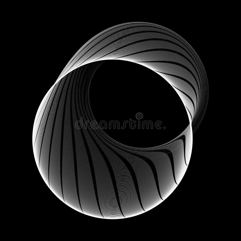 Modern Abstract Vector Illustration. Digital Futuristic Monochrome ...