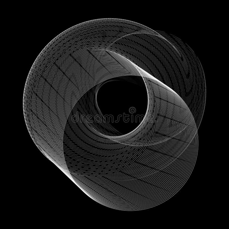 Modern Abstract Vector Illustration. Digital Futuristic Monochrome ...