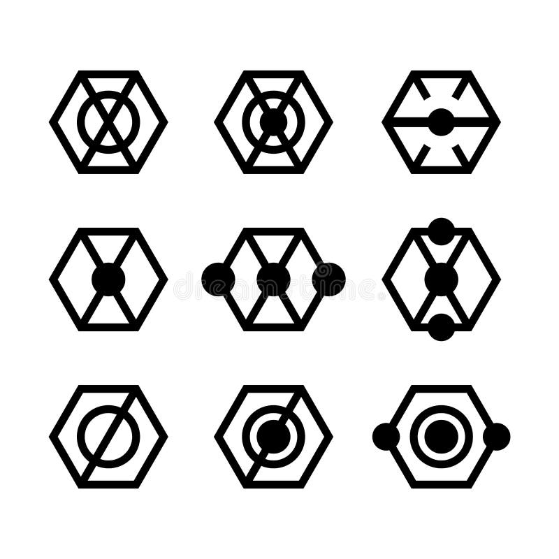 Modern Abstract Vector Logo or Element. Simple Hexagon for Identity ...