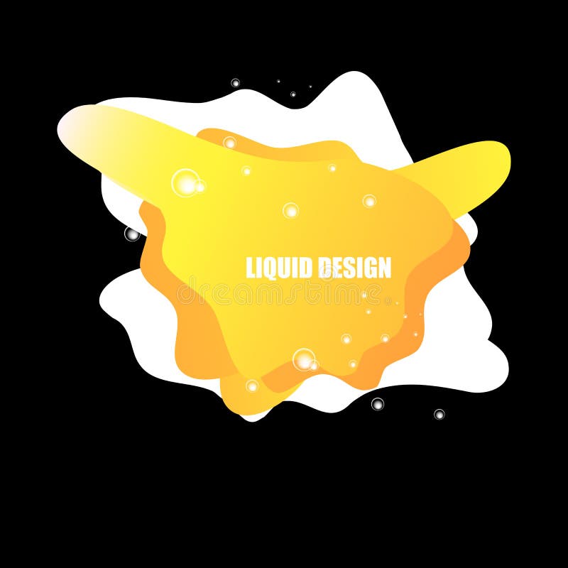 Modern Abstract Vector Orange Banner on Solid Black Background ...