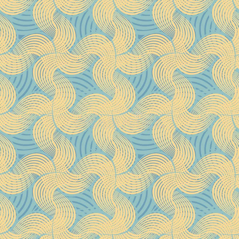 Modern Abstract Vector Pattern Created of Layered Wavy Geometric Flower ...