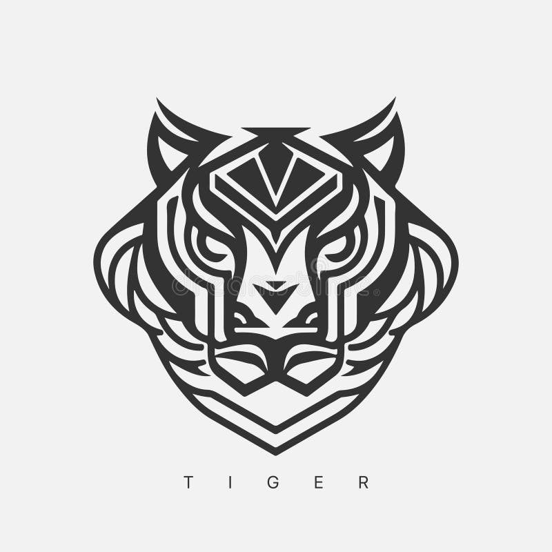 Modern Abstract Vector Tiger Logo Template Stock Vector - Illustration ...