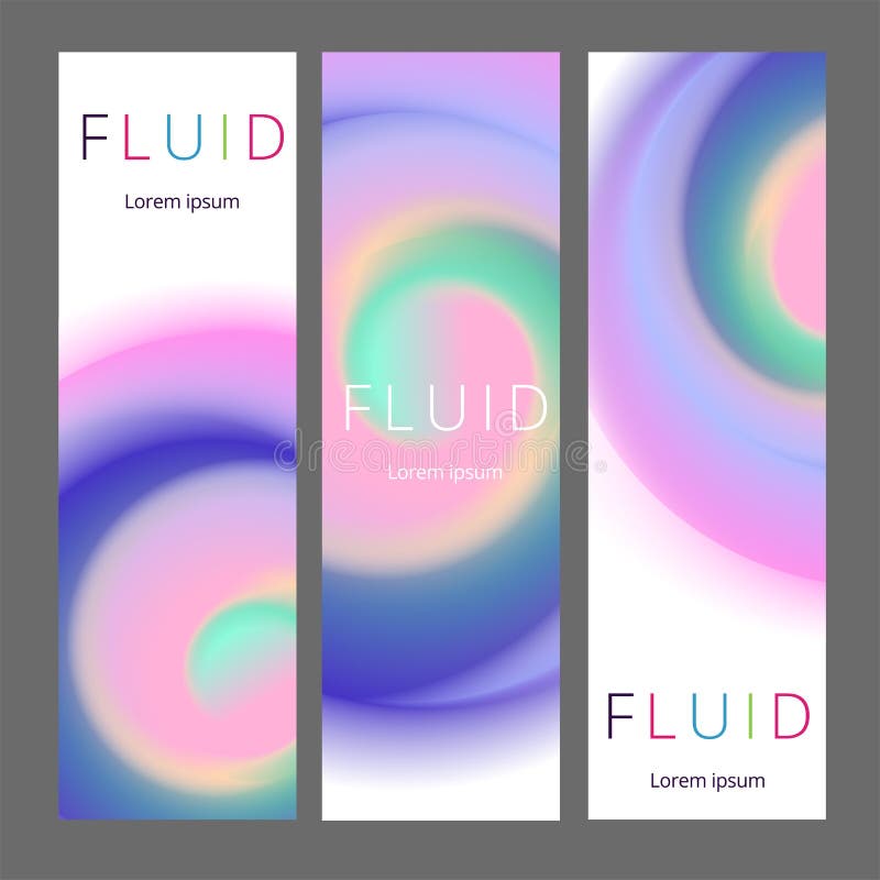 Modern Abstract Vertical Banners Set. Cool Gradient Shapes Composition ...