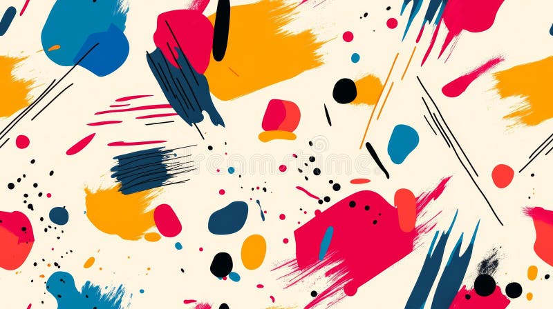 Modern Abstract Vibrant Seamless Background with Bold Colors and ...