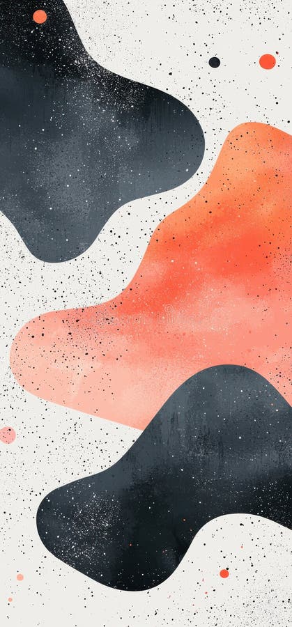 Modern Abstract Phone Wallpaper Featuring Simple Geometric Shapes with ...