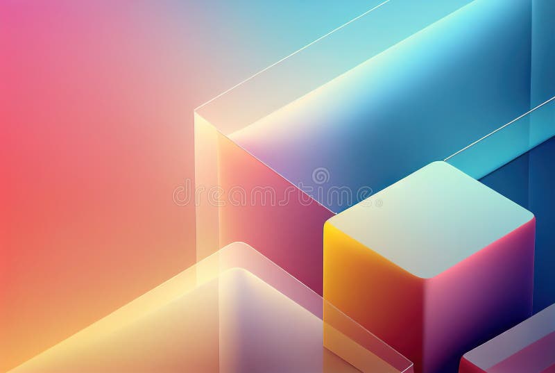 Modern Abstract Wallpaper with Geometric Shapes Made of Reflective and ...