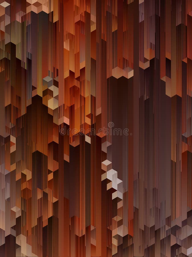 Modern Abstract Wallpaper with Orange Shade and Repeating Geometric ...