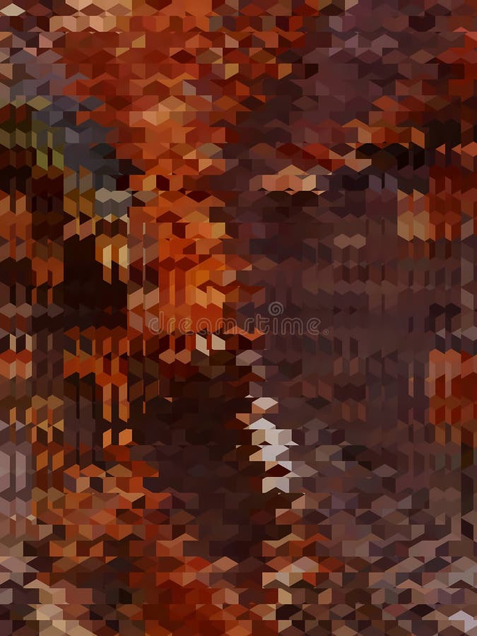 Modern Abstract Wallpaper with Orange Shade and Repeating Geometric ...