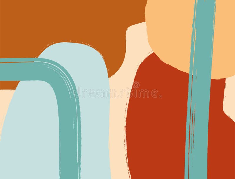 Modern Abstract Watercolor Horizontal Template. Sketch, Paint, Brush ...