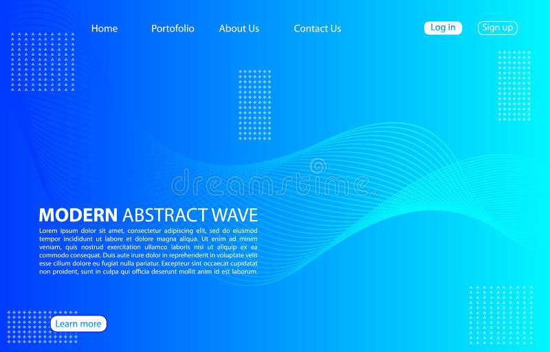 Modern Abstract Wave Background.Landing Page Abstract Wave Design Stock ...