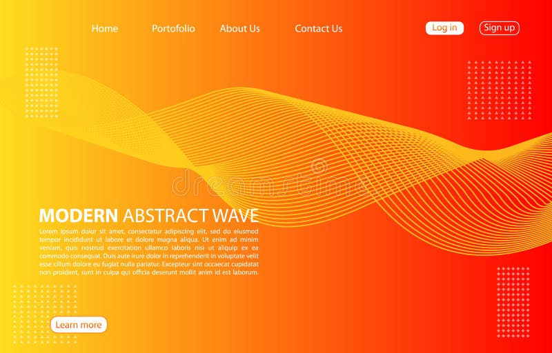 Modern Abstract Wave Background.Landing Page Abstract Wave Design Stock ...